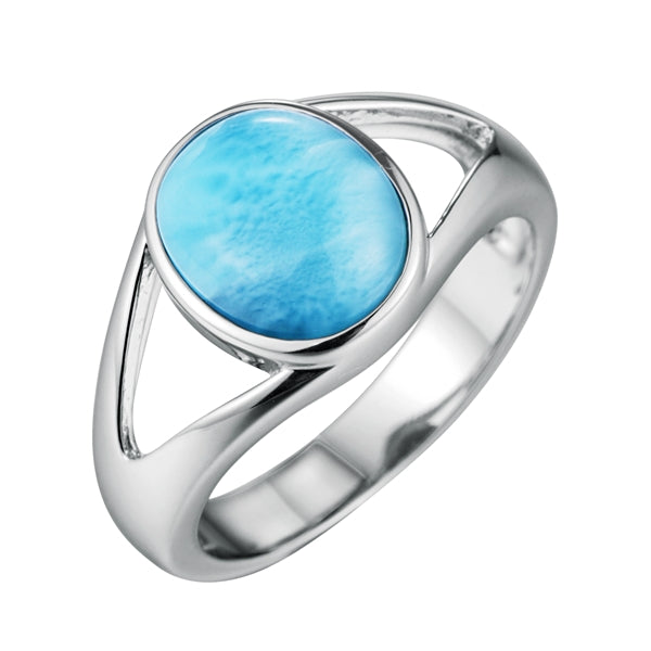 Life@Sea Genuine Sterling Silver Oval Larimar Ring – Attleboro Jewelers