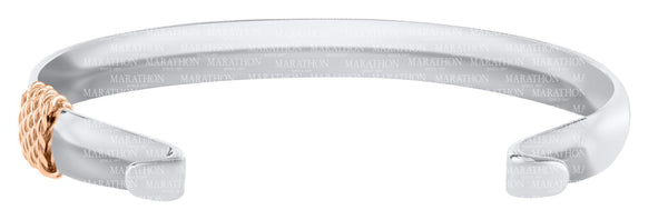 Genuine Sterling Silver Lestage Wide Convertible Bracelet with 14k Ros ...